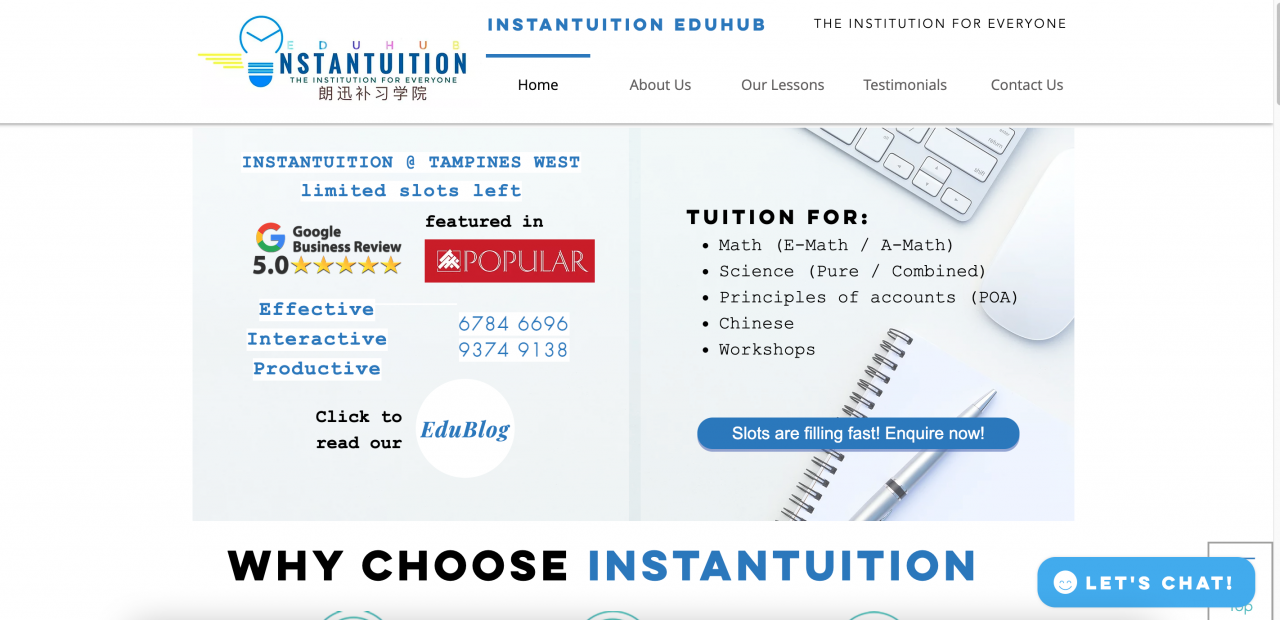 Science Tuition in Singapore - 30 Top Science Tuition Choices